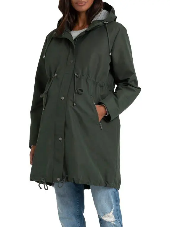 Seraphine Showerproof Maternity & Babywearing Parka - Green