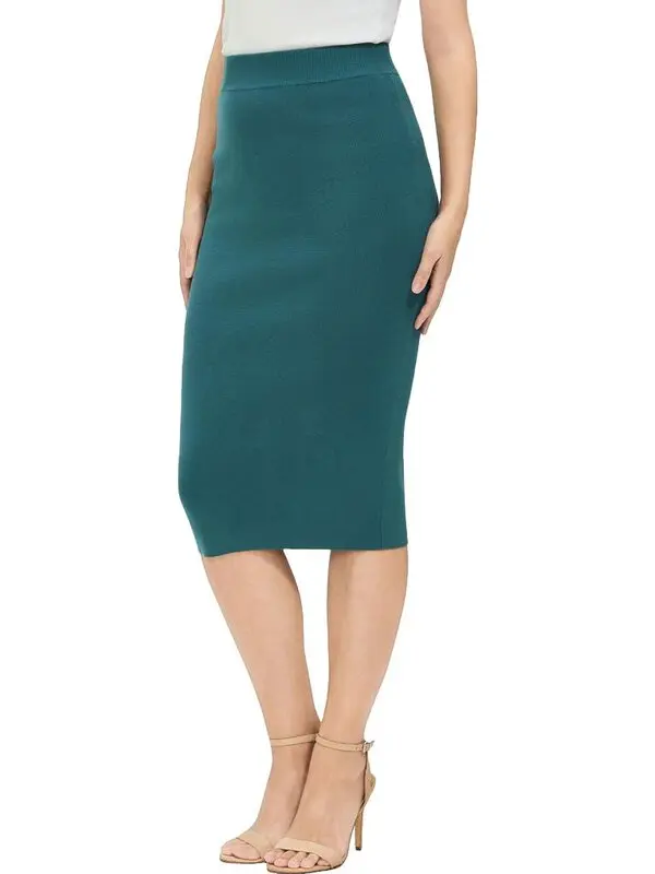 KIMI + KAI Knit Pencil Skirt - Teal