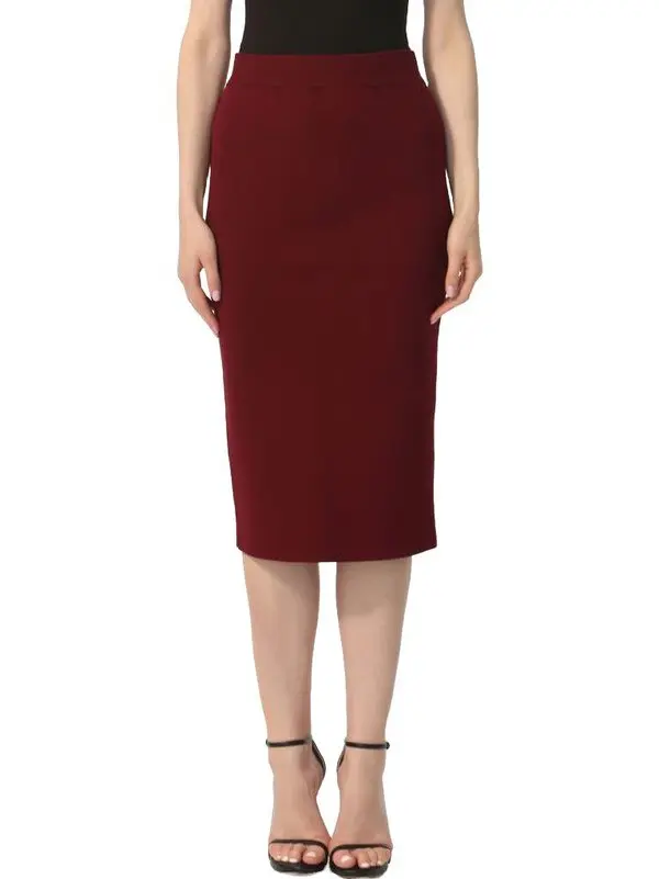 KIMI + KAI Knit Pencil Skirt - Wine
