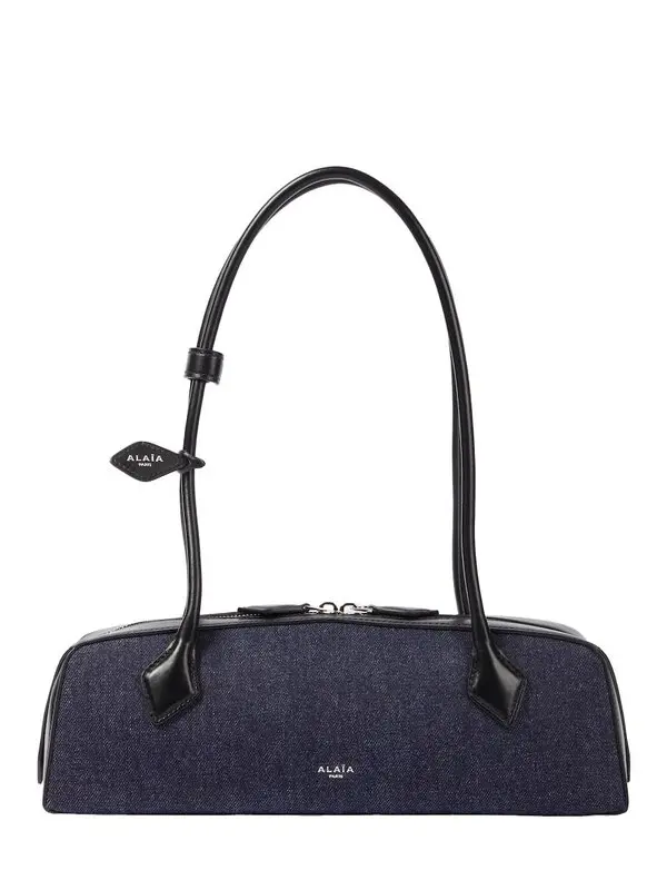 Alaïa Le Teckel Medium Denim Shoulder Bag - Blue