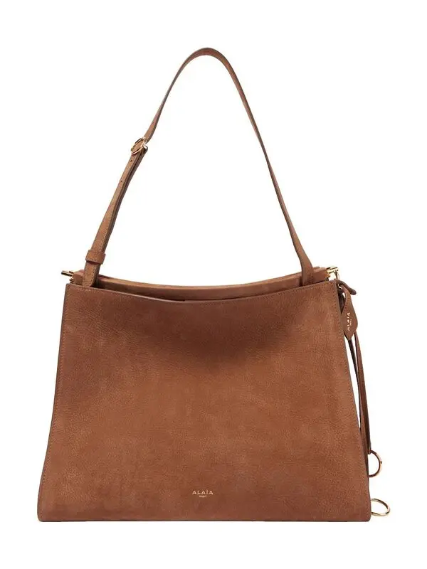 Alaïa Le Click Medium Suede Shoulder Bag - Brown