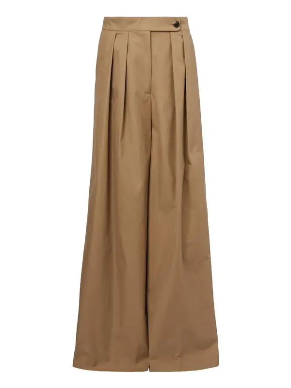 Dries Van Noten Low-rise Wide-leg Pants - Beige
