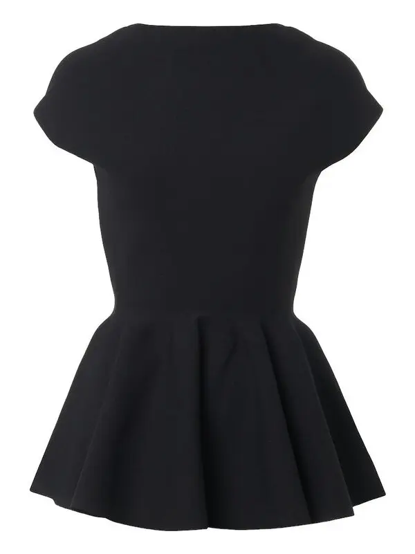 Alaïa Peplum Top - Black
