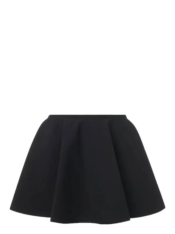 Alaïa Pleated Godet Miniskirt - Black