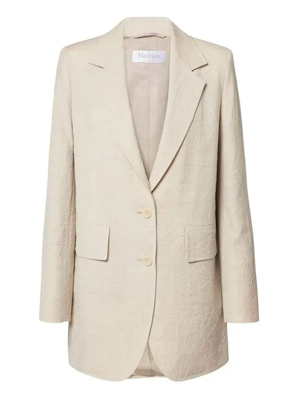 Max Mara Single-breasted Wool Blazer - Beige