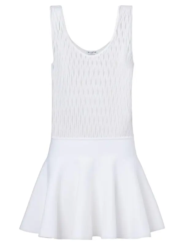 Alaïa Skater Mini Dress - White