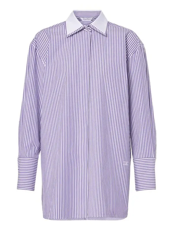 Max Mara Tubinga Striped Shirt - Purple