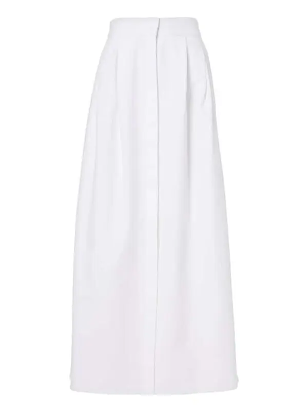 Max Mara Cotton-blend Gabardine Maxi Skirt - White