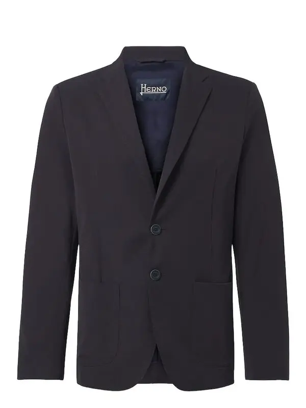 Herno Seersucker Blazer - Blue