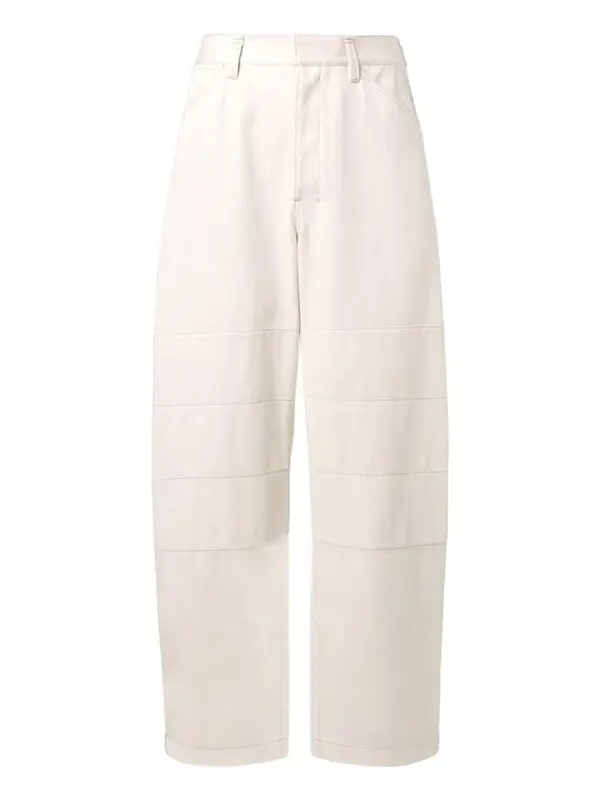 LEMAIRE Cotton Drill Barrel-leg Trousers - White