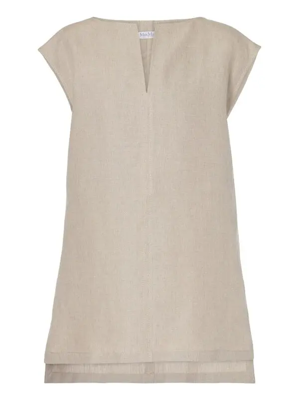 Max Mara Colombo Linen Top - Beige