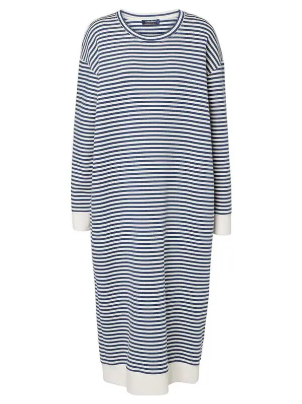 Max Mara Calla Striped Jersey Midi Dress - Blue