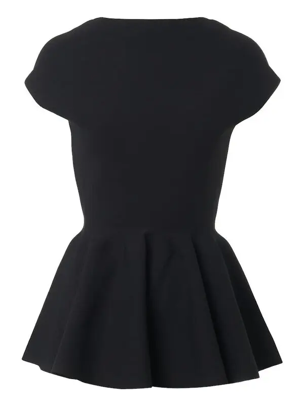 Alaïa Peplum Top - Black