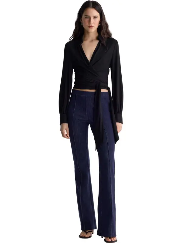Diane Von Furstenberg Perfect Wrap Top - Black