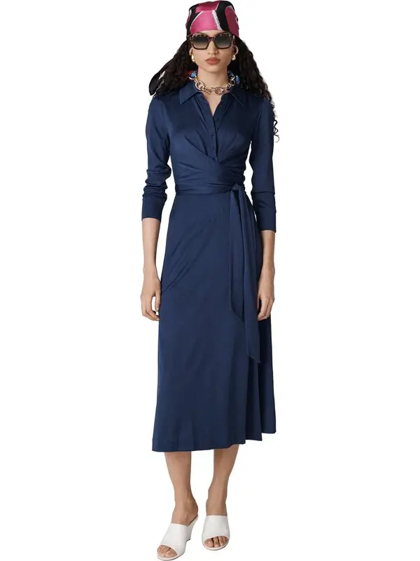 Diane Von Furstenberg Sana Shirt Dress - Classic Navy