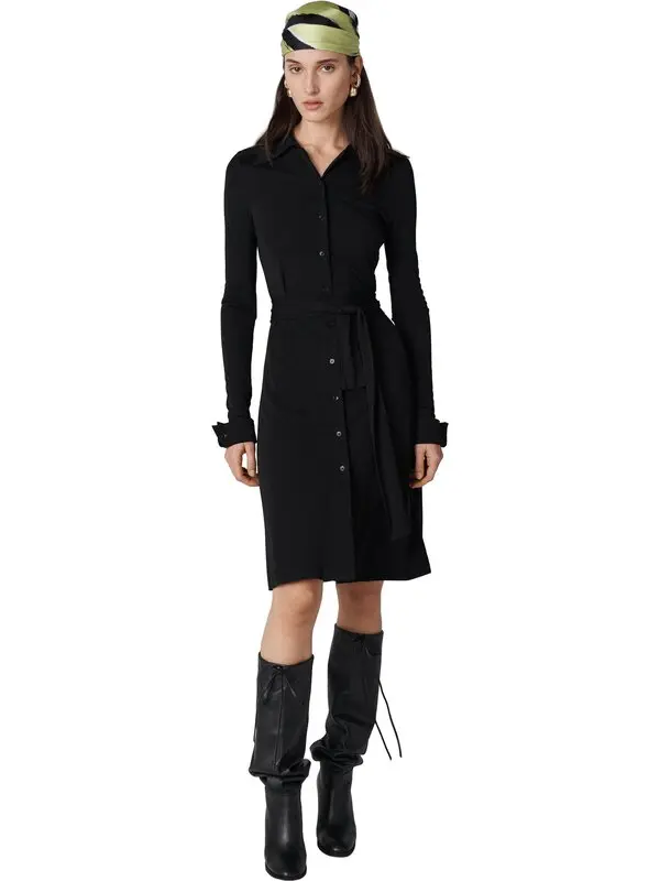 Diane Von Furstenberg Shirt Dress - Black