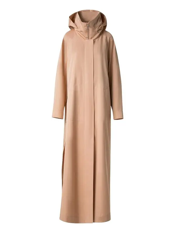 Akris Brady Weather-resistant Maxi Coat - Cuoio