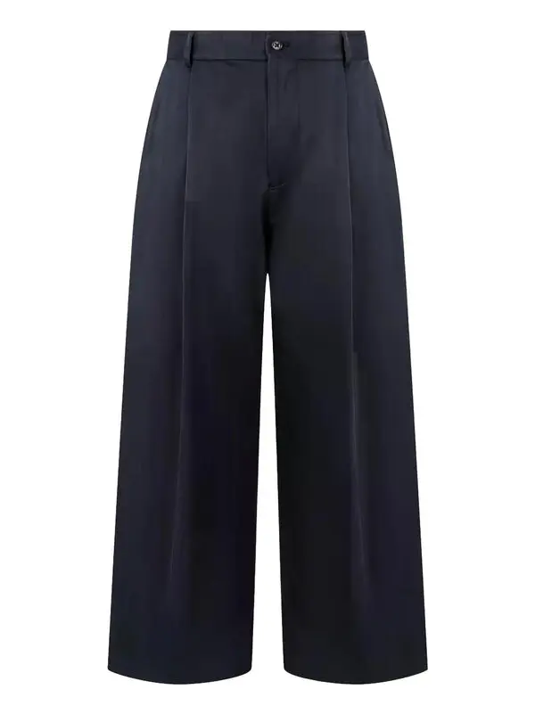 MAN ON THE BOON. On The Boon Pintuck-detail Wide-leg Trousers - Blue