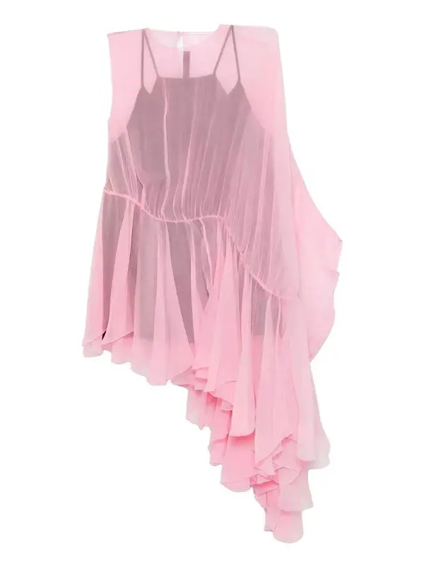 ALAINPAUL Extended Ruffle Top - Pink