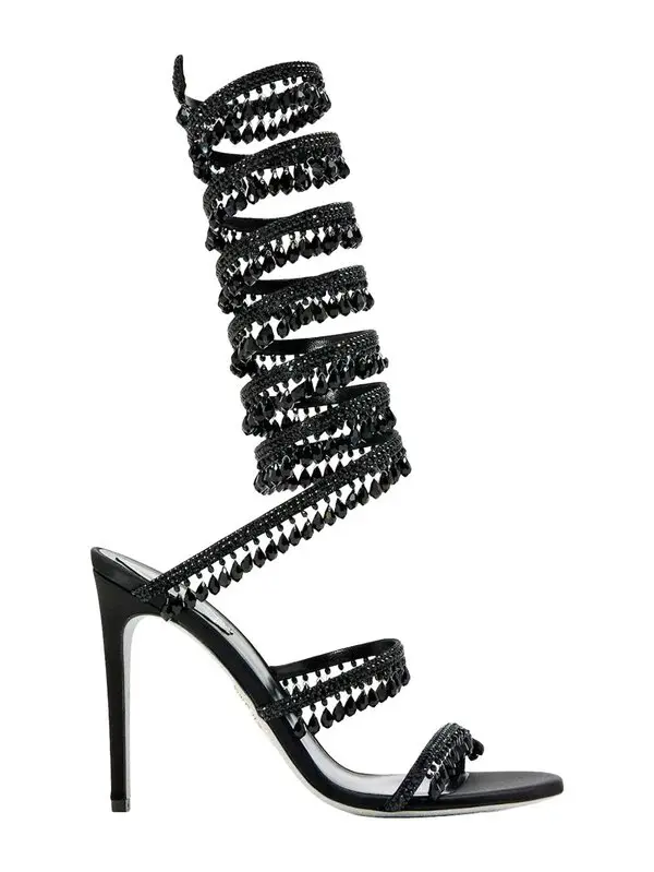 Rene Caovilla 105mm Chandelier Sandals - Black