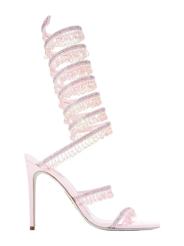 Rene Caovilla 105mm Super Chandelier Sandals - Pink