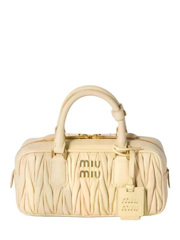 Miu Miu Arcadie Matelassé Tote Bag - Neutrals