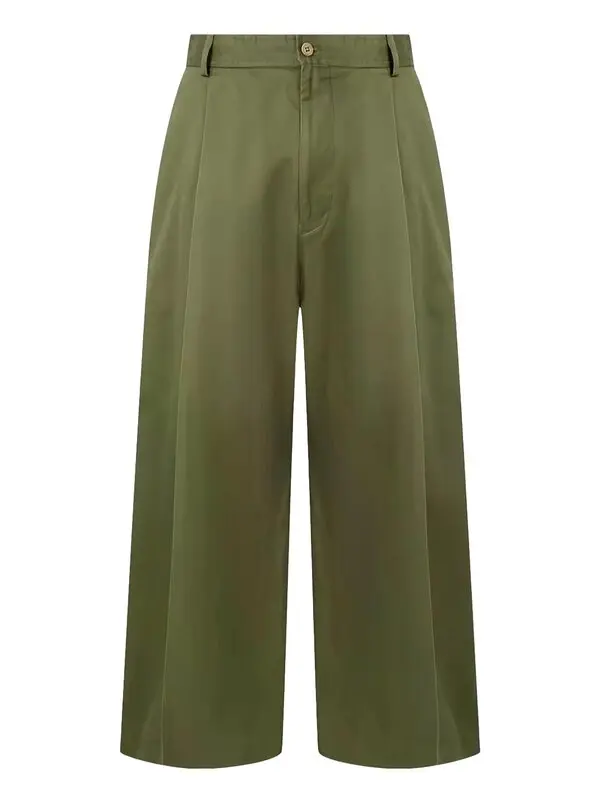 MAN ON THE BOON. On The Boon Pintuck Wide-leg Trousers - Green