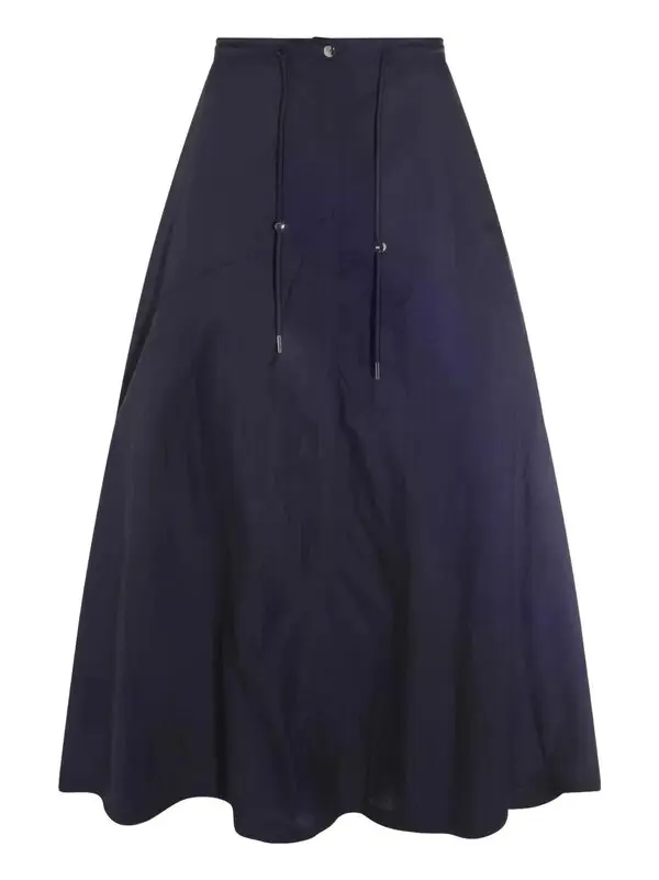 Add Drawstring-waist Skirt - Blue