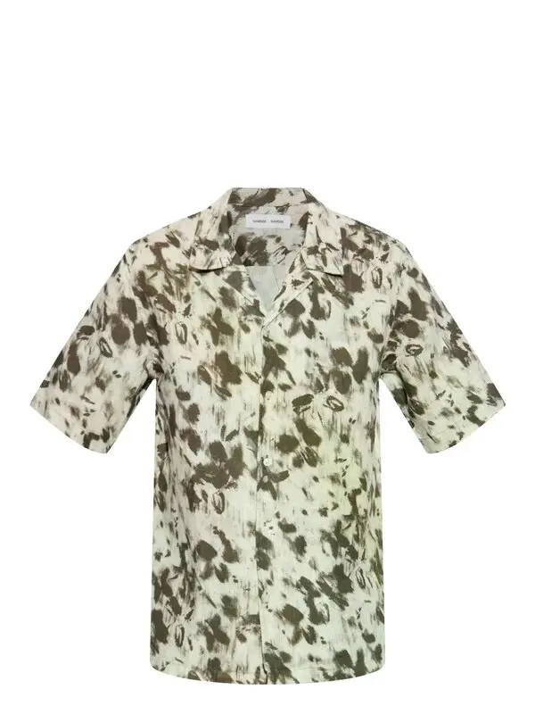 SAMSOE SAMSOE Abstract-print Short-sleeve Shirt - Neutrals