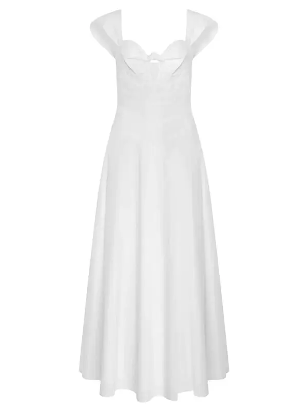Cult Gaia Magnolia Cotton-blend Maxi Dress - White