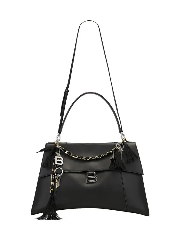 Balenciaga Hourglass Large Soft Top Handle Bag - Black