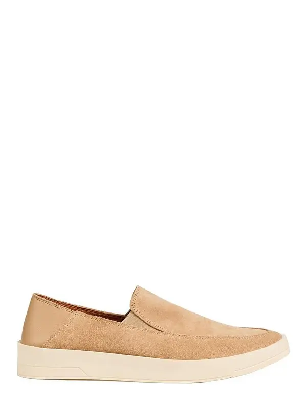 Frescobol Carioca Suede Collapsible-heel Loafers - Beige