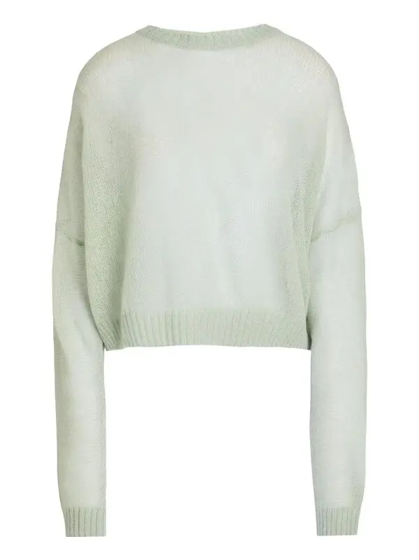 Brunello Cucinelli Bead-embellished Mohair-blend Sweater - Sage Green