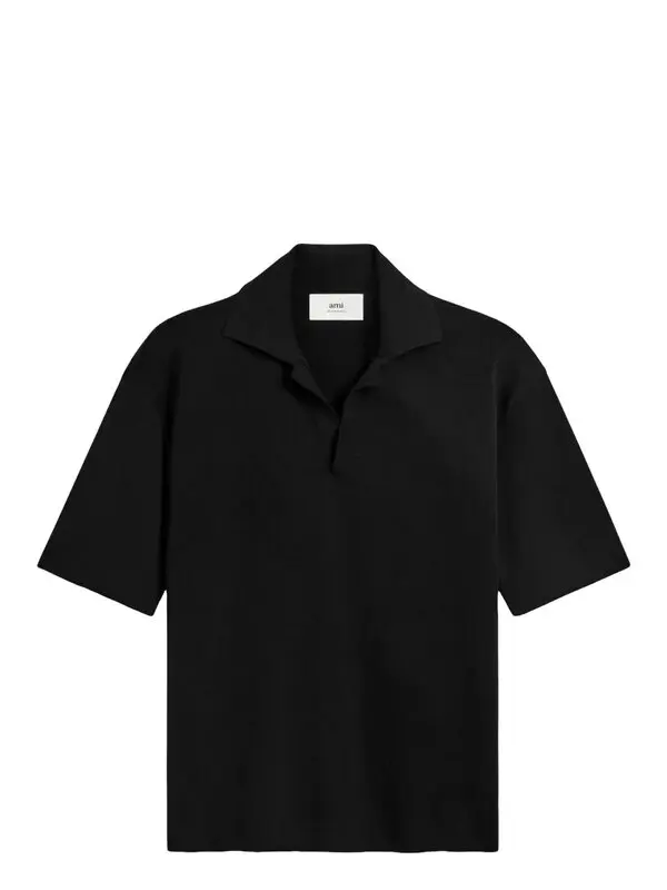 Ami Short-sleeved Polo Shirt - Black