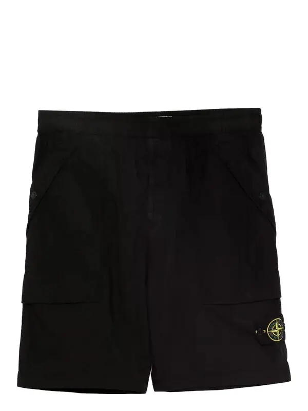 Stone Island Compass Badge Shorts - Black
