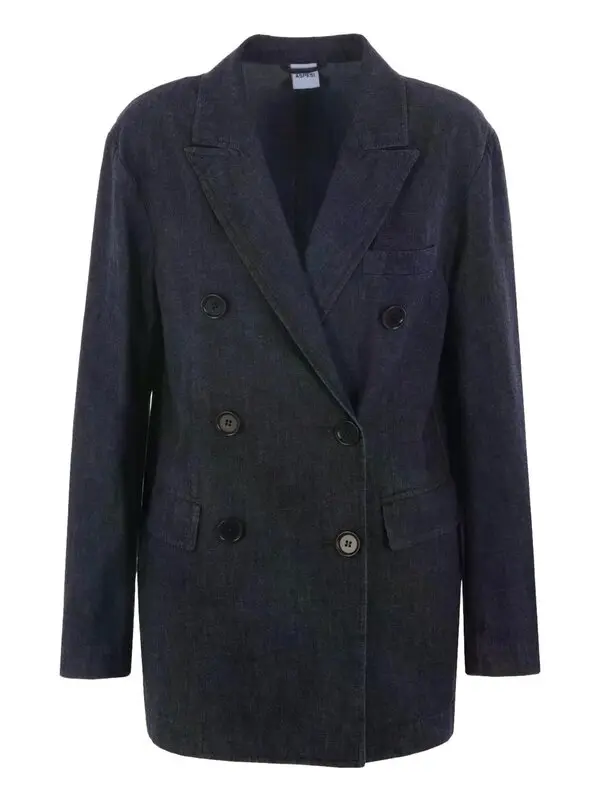 Aspesi Double-breasted Denim Blazer - Blue