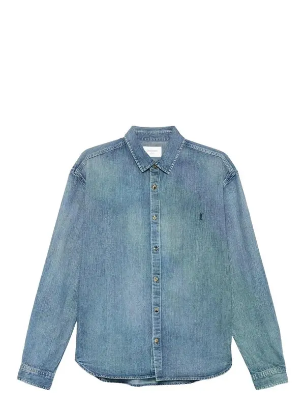 Saint Laurent Cassandre Denim Shirt - Blue