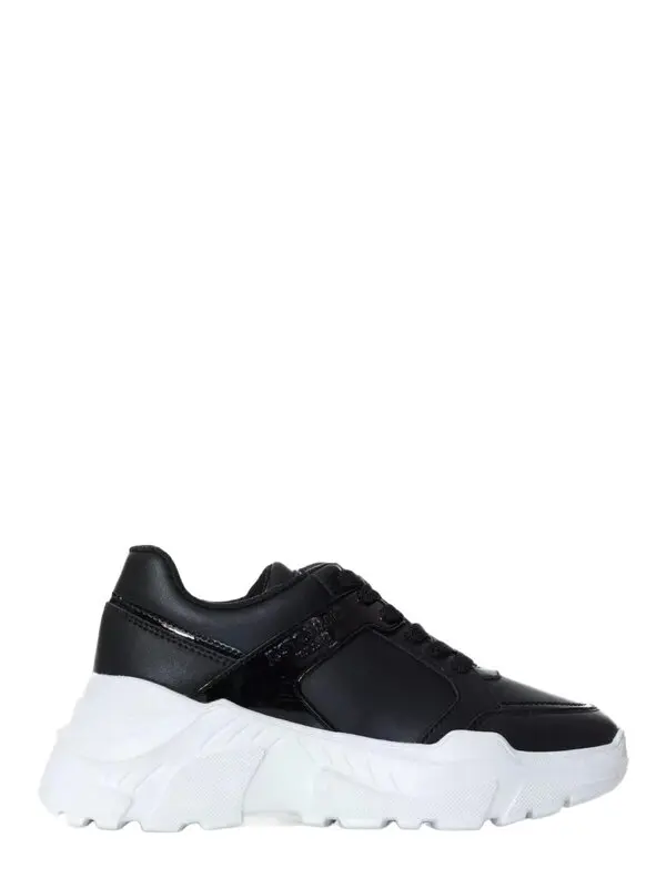 Just Cavalli Leather Sneakers - Black