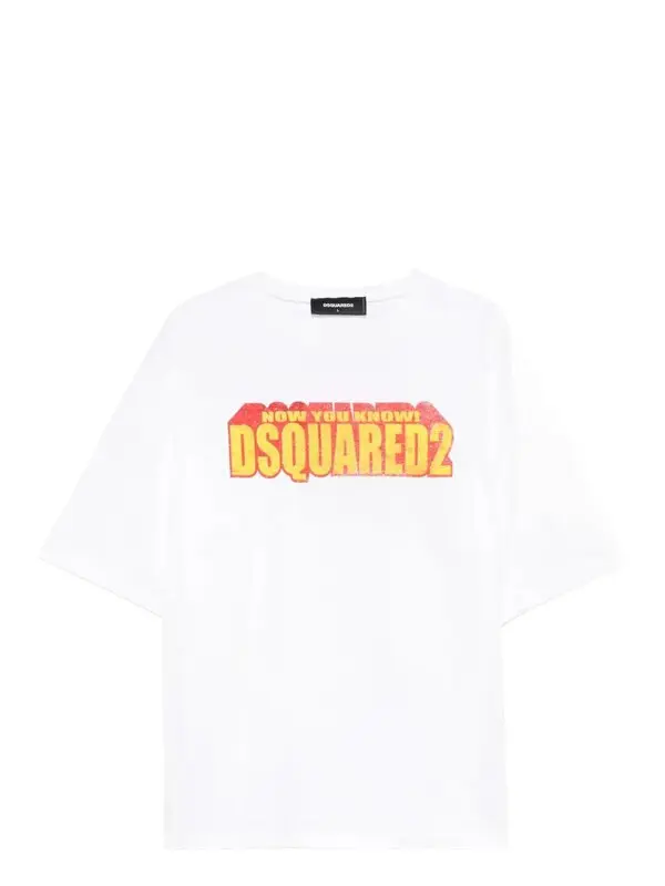 Dsquared2 Slogan T-shirt - White