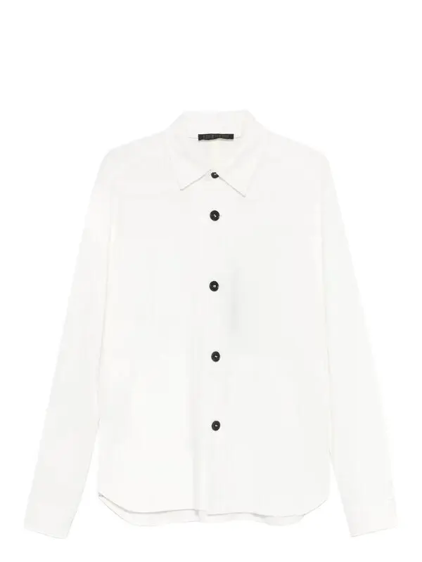 Harris Wharf London Honeycomb Overshirt - White