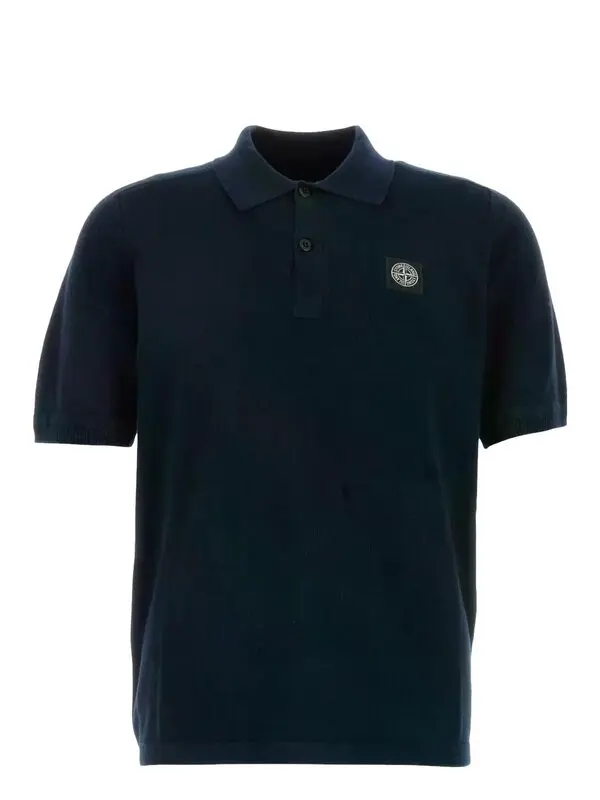 Stone Island Fine-knit Polo Shirt - Blue