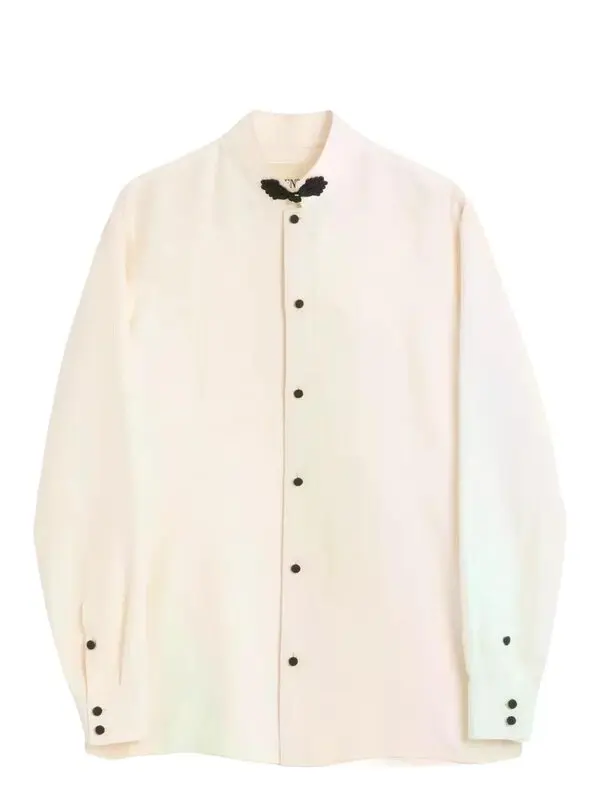 Valentino Garavani Silk Shantung Shirt With Toggle - Cream