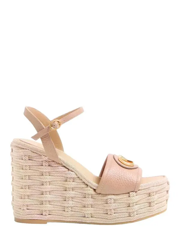 Valentino Garavani 120mm Vlogo Signature Wedge Sandals - Pink