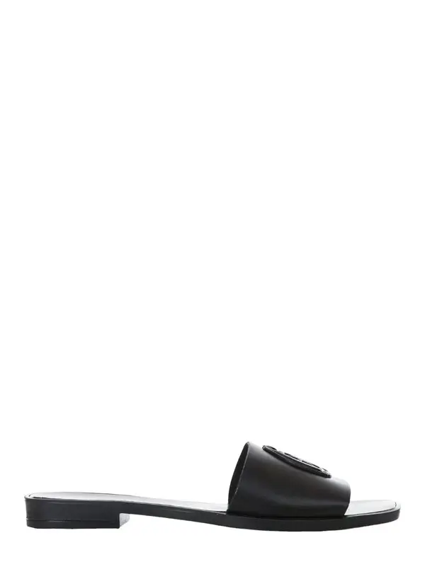 Just Cavalli Leather Slippers - Black
