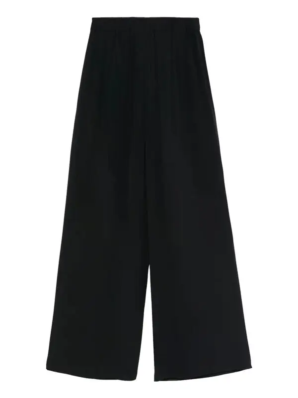 Federica Tosi Crepe De Chine Trousers - Black