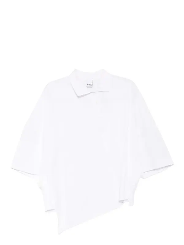 Gaze De Lin Gdel Asymmetric Polo Top - White