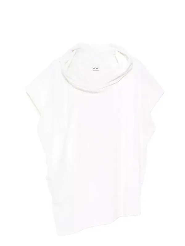 Gaze De Lin Gdel Sleeveless Hooded Top - White