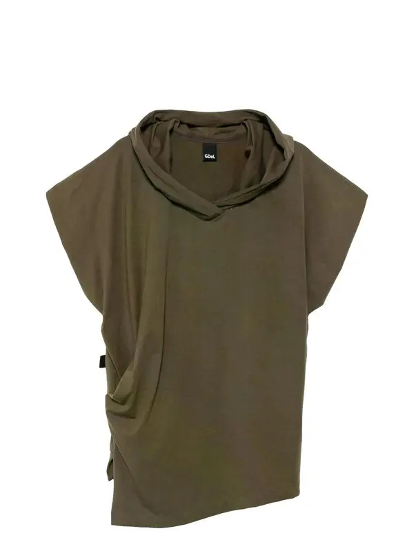 Gaze De Lin Gdel Sleeveless Hooded Top - Green