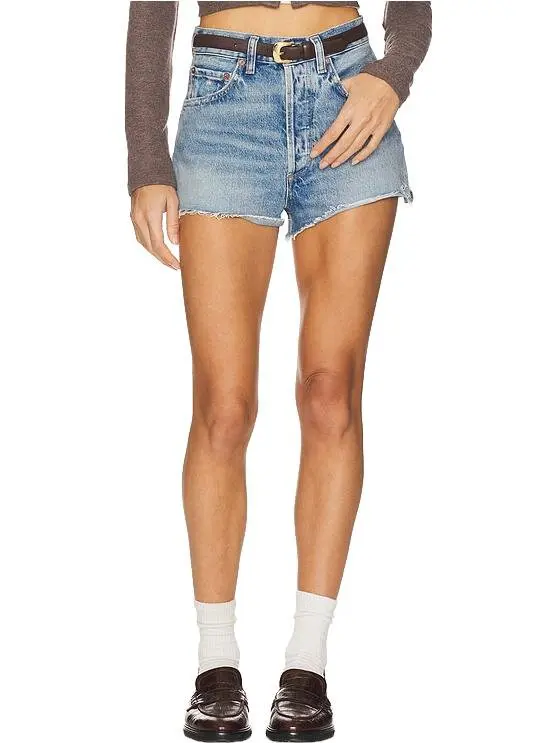 AGOLDE Ridley High Rise Denim Short - Chant