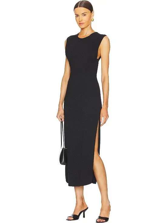 Free People Eventide Midi Dress - Black Combo